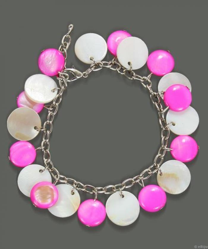 Bratara banuti de sidef, roz