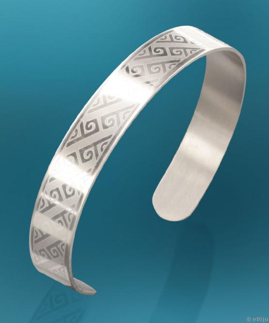 Bratara din otel inox cu model grecesc. Diametru reglabil.