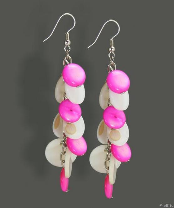 Cercei banuti de sidef, roz