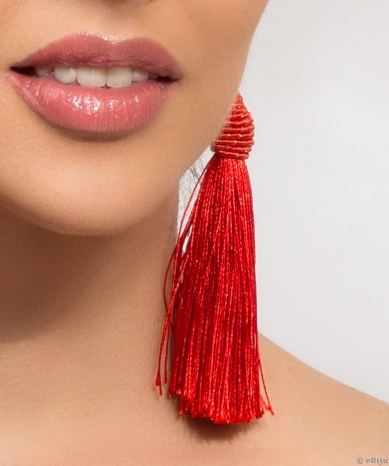 Cercei ciucuri rosii