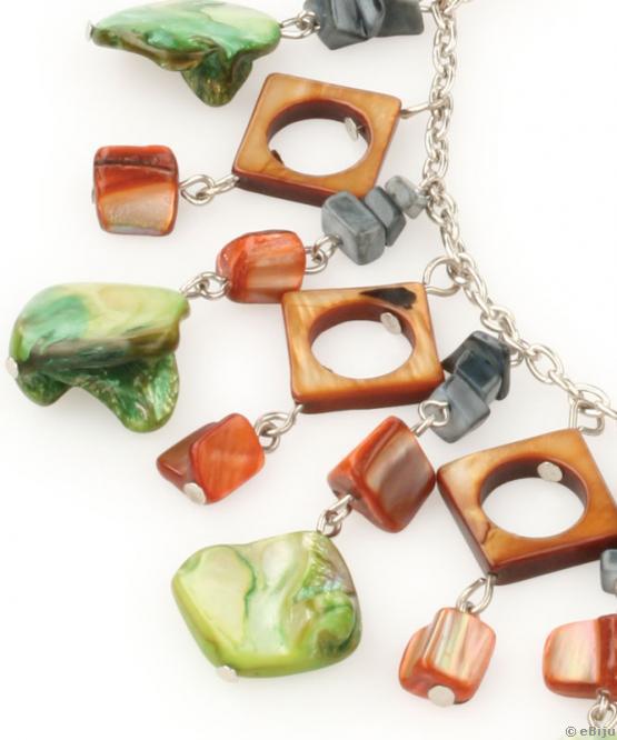 Colier frunze de toamna din sidef